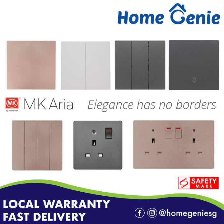 MK Honeywell Aria Series Switch, 13A Sockets, Bell Switch | Singapore – homegenie.com.sg