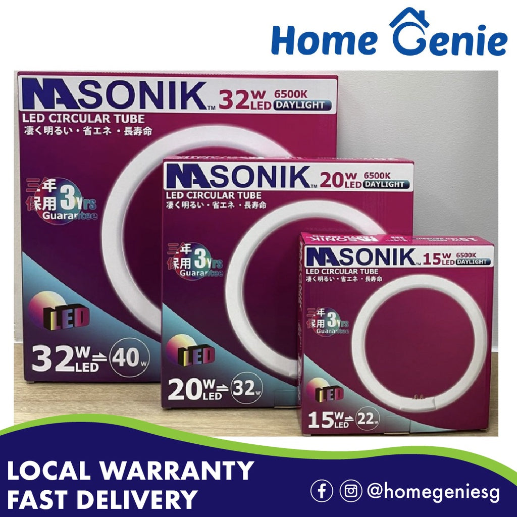 Nasonik LED Circular Tube 15W/20W/32W G10Q Base Cool Daylight 6500K ...