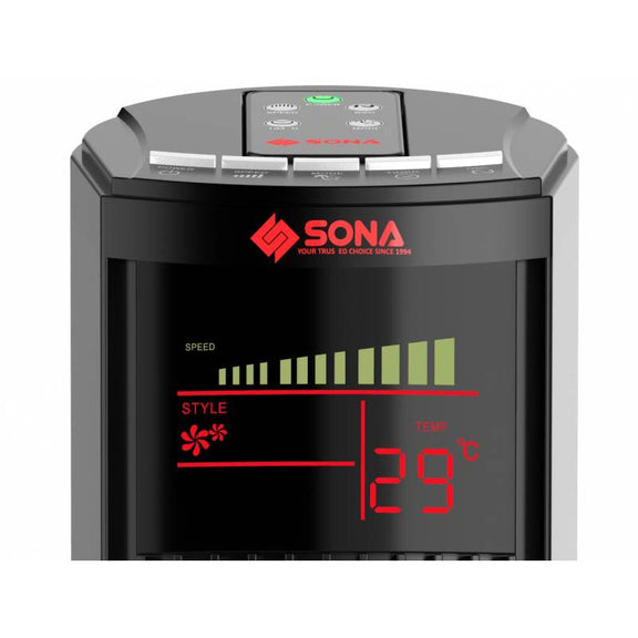Sona 46" Tower Fan with Remote Control, Timer and LCD Display SFT1703 ...