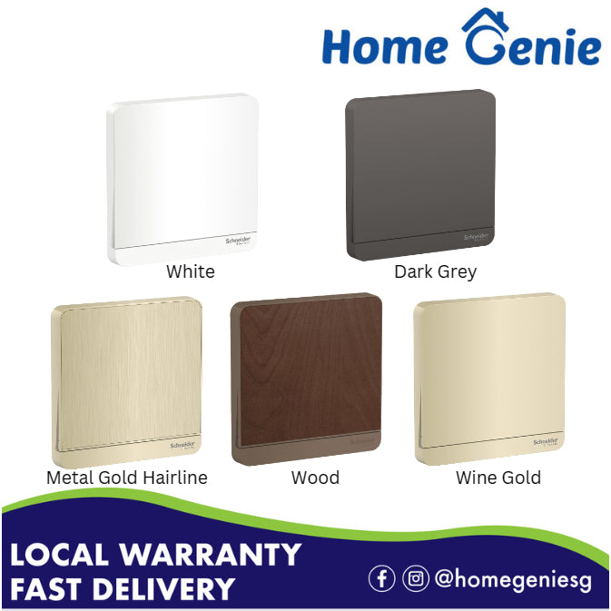 Schneider AvatarOn with LED 1/2/3/4 Gang Switch Socket 1/2 Way (White ...