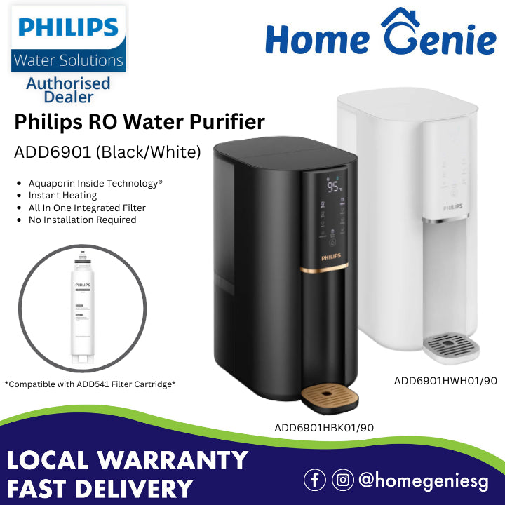 Philips ADD6901HBK/WH (Black / White) 4L Reverse Osmosis (RO) Water Di ...