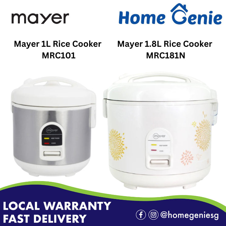 Mayer 1L / 1.8L Rice Cooker (MRC101 / MRC181N) Non-Stick Include Steam ...
