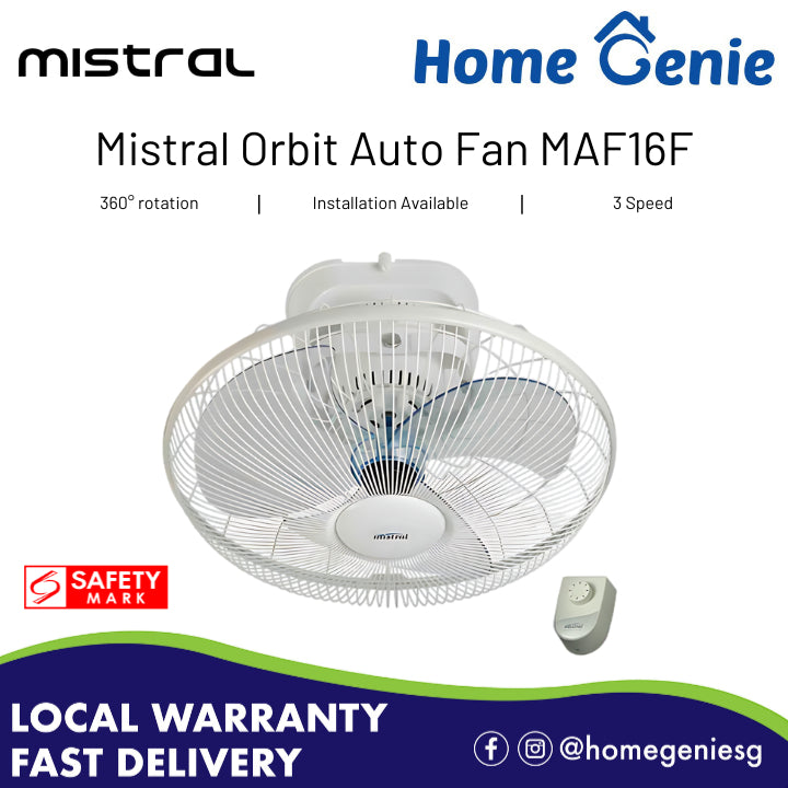 *Installation Available* Mistral 16" Auto Ceiling Fan MAF16F ...